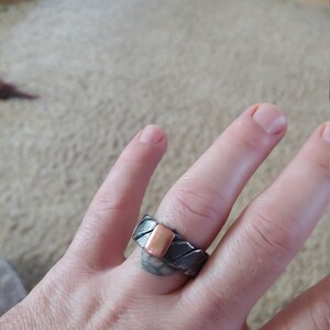 Black Iron Ring Band, Hand Forged Pagan Ring, Adjustable Men's or Women ...