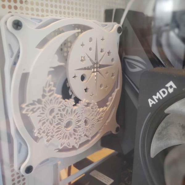 Crescent Harvest Gaming Computer Fan Shroud / Grill / Cover - Custom 3D ...