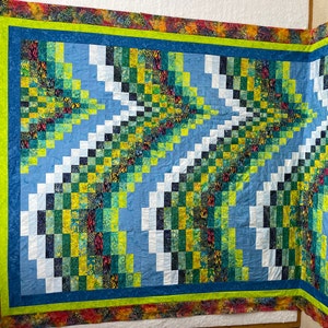 Bargello Quilt Pattern Ocean Waves, Lap, Full, Queen and King Sizes ...