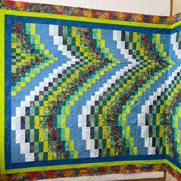 Bargello Quilt Pattern Ocean Waves, Lap, Full, Queen and King Sizes ...