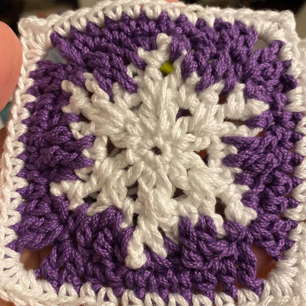 Small and Large Snowflake Granny Square Crochet PDF PATTERN Pack ...