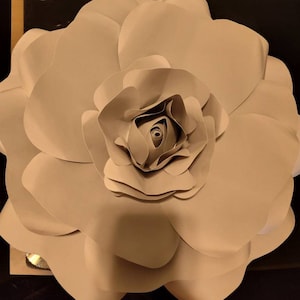 Paper Rose7 Templates, Rose Svg, Paper Flower Svg, 3D Paper Flowers Svg ...