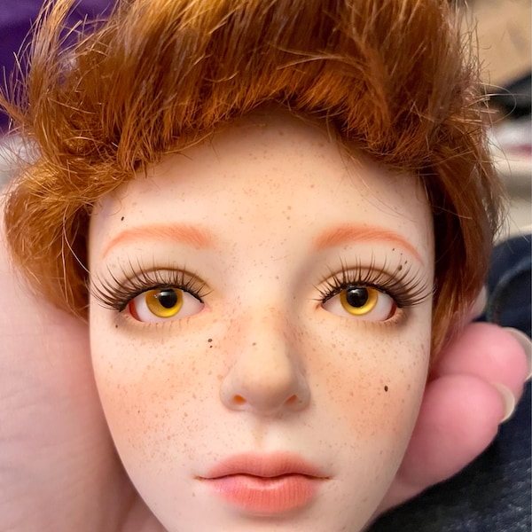 Mohair Yarn Doll Wig With Bangs 5 Colors for Tiny Dolls 3.5-7 Size for ...