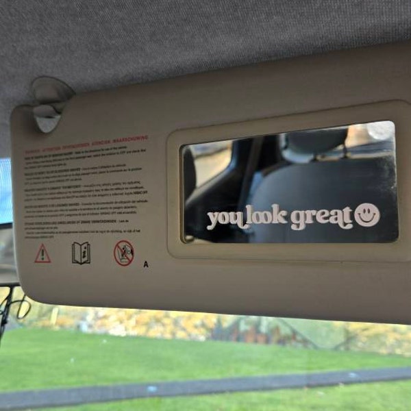 You Look Great | Car Mirror Decal | Rear View Mirror Decal | Self ...