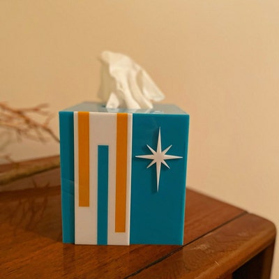 Mid Century Modern Tissue Box Cover modline Design Retro Style Tissue ...