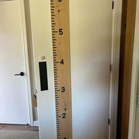 Hand Routed Knotty Pine Growth Chart Ruler Kids Height Chart Engraved ...