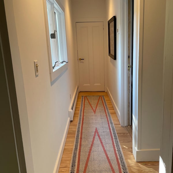 Hand Block Printed Cotton Kilim Rug, Hallway Runner - Etsy