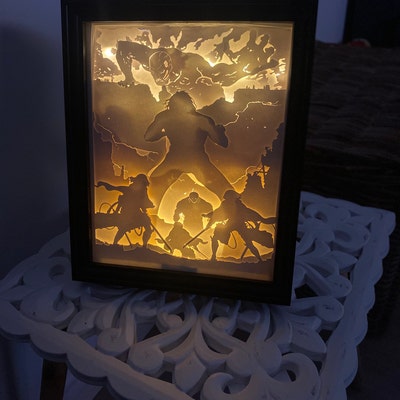 Handmade Witcher LED Light Box: Witcher World Scenes Gaming Room, Wall ...