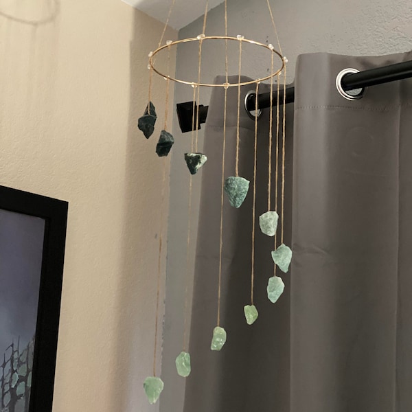 The Rustic Ombre Crystal Mobile - Raw Natural Crystals - Etsy