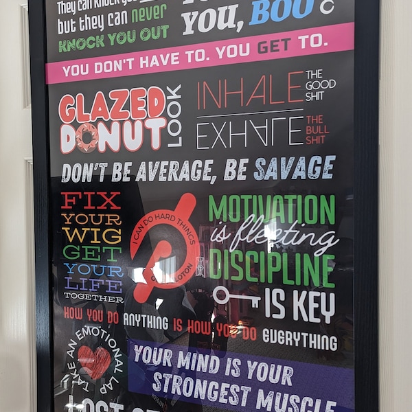 Custom Order for Motivational Poster Fitspiration Quotes (4 Sizes ...