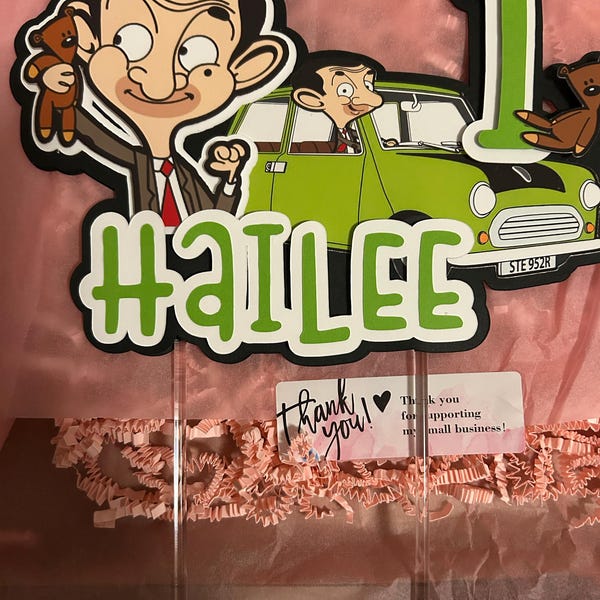 Mr Bean Themed Cake Topper - Etsy UK