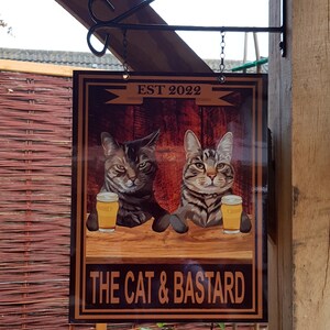 Personalised Pub Shed Hanging Swing Sign With Bracket Garden - Etsy UK