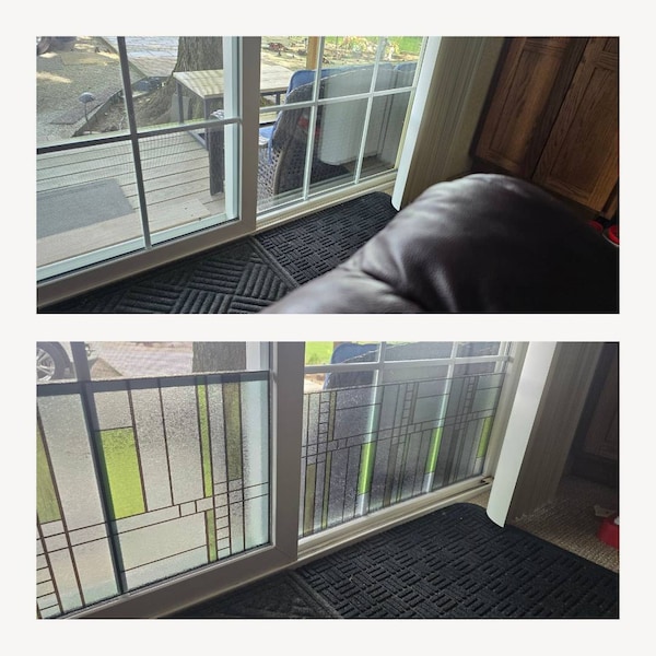 Custom Size 3D Matte Window Film Stained Glass Decorative Uv Window ...