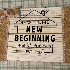 New Home Svg, New Beginnig Svg, New Memories Svg, Home Sign Svg ...