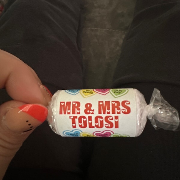 Personalised Mini Love Hearts Sweets - Wedding Favours, Birthday ...