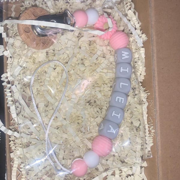 Personalized Pacifier Clip, Custom Baby Pacifier Clip, Personalized ...