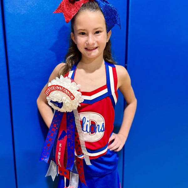 Navy Cheer Uniform, Customized Cheerleading Uniform, Girls Cheer ...