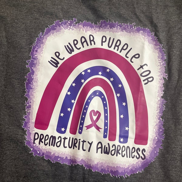 Prematurity Awareness Shirt, NICU Nurse Shirt, Purple Ribbon Shirt ...