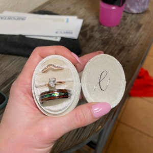 VELVET RING Box IVORY Wedding Rings Box French Ring Box - Etsy
