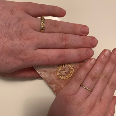 Natural Style Flower&leaf Wedding Ring Set. Cottagecore Leaf Gold Mens ...