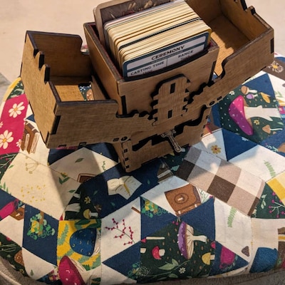 Handmade Wooden Twist Lock Storage Box Rustic Dice Box Small Trinket ...