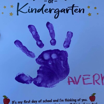 Handprint Art Back to School Poem, First Day of School Printable, DIY ...