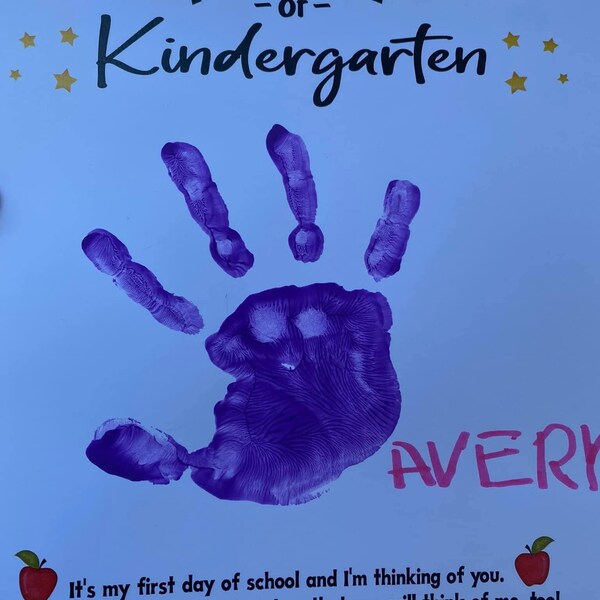 Handprint Art Back to School Poem, First Day of School Printable, DIY ...