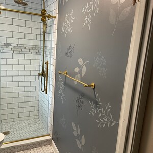 Watercolor Leaves Wall Pattern Kit FLORAL WALL STENCILS | Etsy