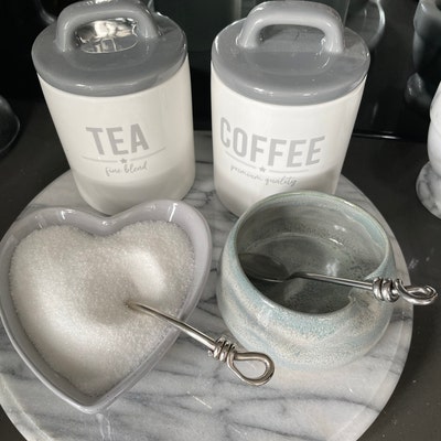 Handmade Ceramic Teabag Pot Tea Bag Dish Salt Pot Tea Bowl Holder Sugar ...