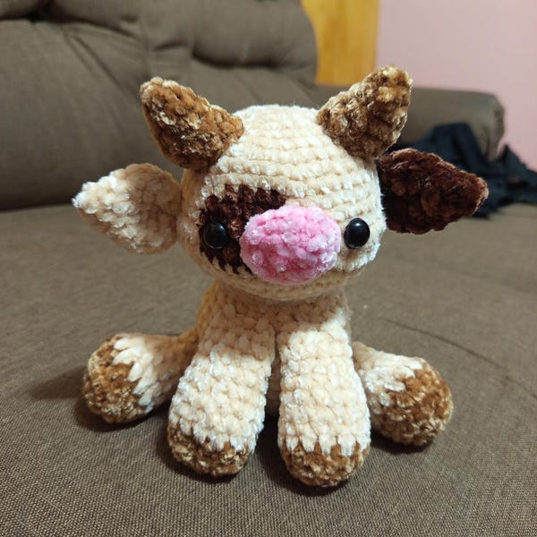 Amigurumi Cow Pattern, Plush Pattern, Stuffed Cow Toy, Cow, Crochet Cow ...