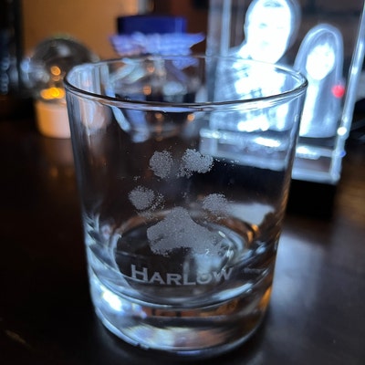 Actual Paw Print, Paw Prints Glass, Beer Glass, Pint Glass, Custom Beer ...