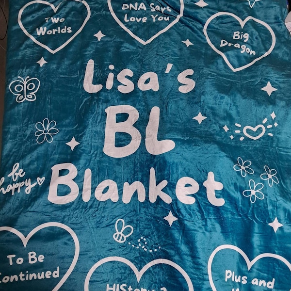 Thai BL Merch Personalized Minky Blanket Thai Boy Love Drama Gift Fan ...