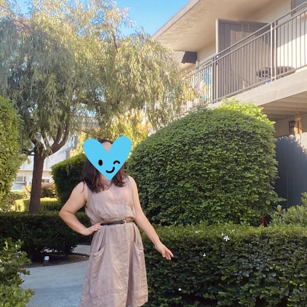 Linen Sleeveless Dress With Two Pockets - Etsy
