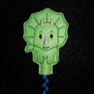 Dinosaur Pencil Topper ITH Embroidery Design File Digital - Etsy