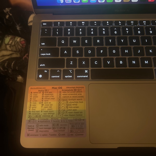 Apple MacBook Pro/air/imac SHORTCUTS- Durable Vinyl Sticker Mac OS ...