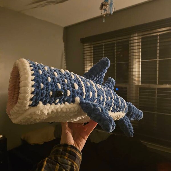 PATTERN: Plush Winslow the Whale Shark With Mouth Pocket and Mini Fish and Shrimp - Crochet ...