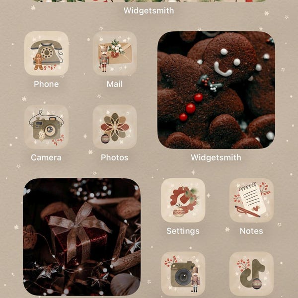 Christmas App Icons, Ios Icons Festive, Aesthetic Christmas Iphone ...