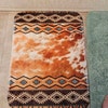 Western Cowhide Print Area Rug Faux Cow Hide Accent Rug Southwestern ...