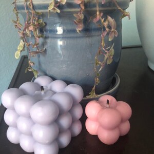 SMALL Bubble Cube Candle, Small Scented Candle, Hand Poured Cute Candle ...