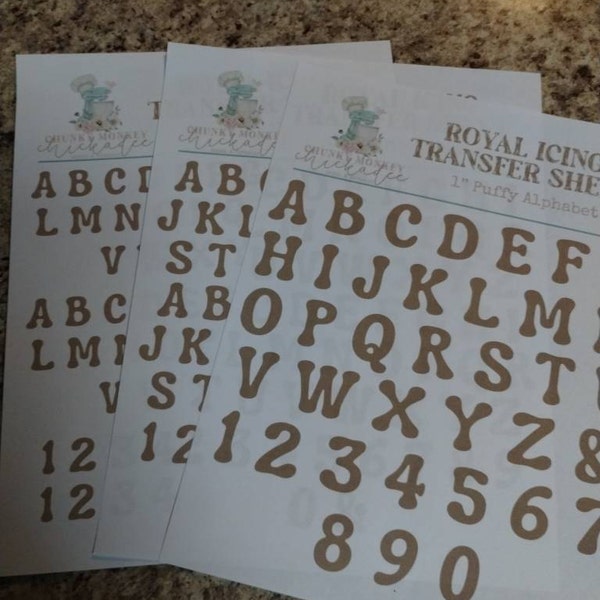 Balloon Numbers Royal Icing Transfer Sheet, Royal Icing Template, Royal ...
