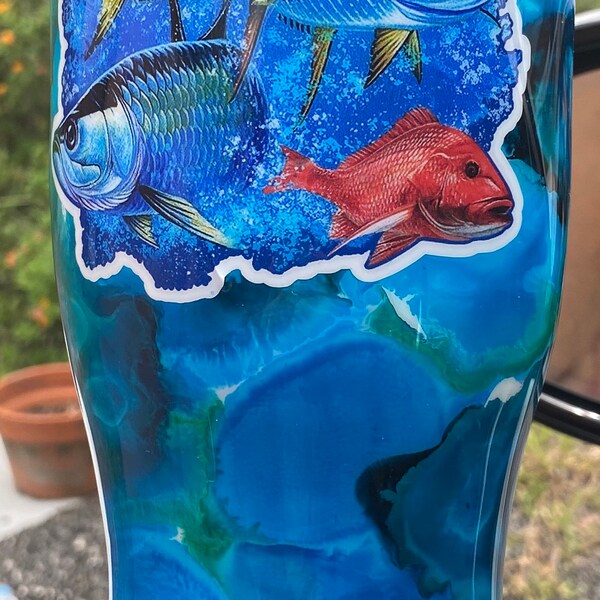 Grand Slam Saltwater Fish Fishing Sticker Salt Water Snapper Tarpon ...