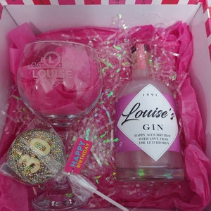Personalised Gin Glass Laser Engraved Your Own Message Bespoke Designs ...