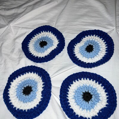 PDF Evil Eye Coaster Crochet Pattern - Etsy
