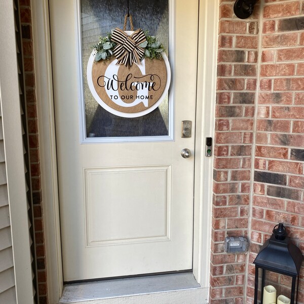 Front Door Sign | Front Door Wreath | Personalized | Last Name ...