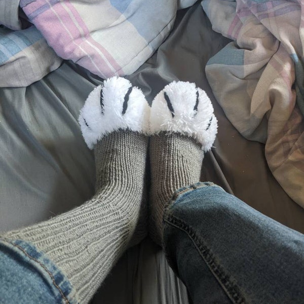 Slippers - Socks Paw Cat Bunny Paw Puppy Paw Fur Suit Socks - Etsy