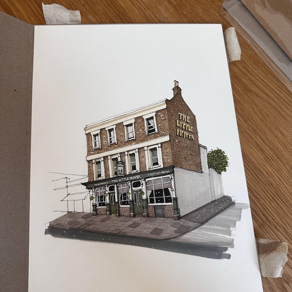 The Ship Pub - Wandsworth - Drawing Print - (unframed) Colour ...