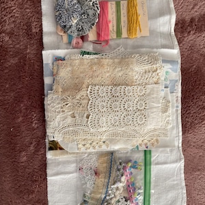 Fabric Flips, Belly Bands and Lace Bundle for Junk Journals - Etsy
