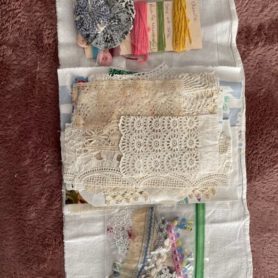 Fabric Flips, Belly Bands and Lace Bundle for Junk Journals - Etsy