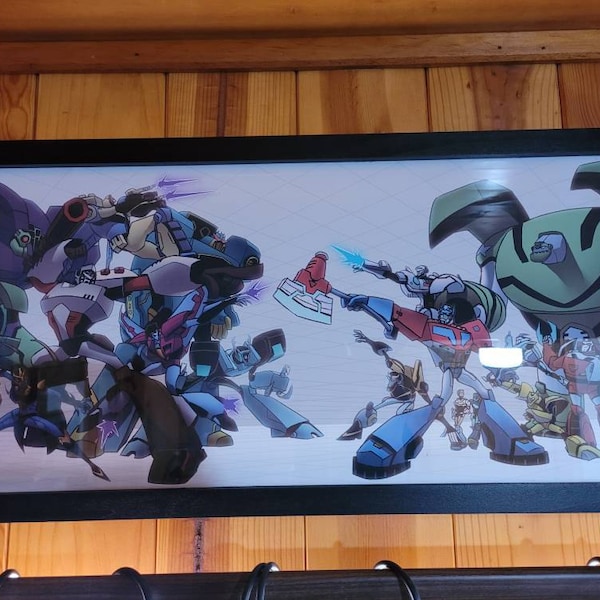 Panoramic Picture Frame in 1x1 Flat Style and Solid Natural Wood Tone ...