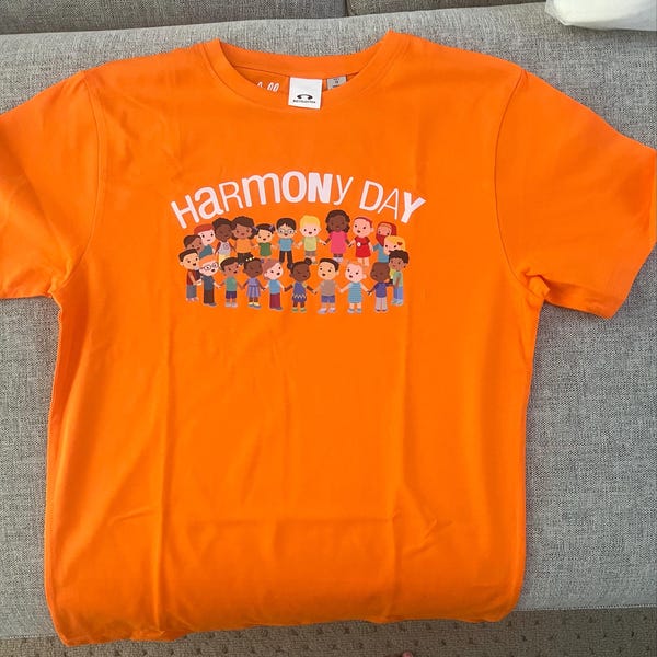 Harmony Day T-shirt, Harmony Day - 21st March, Orange Harmony Day T ...